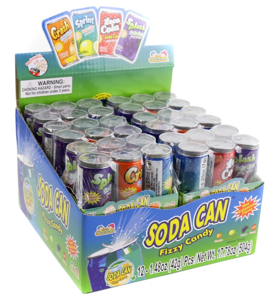 Soda Can Fizzy Candy 12ct – S & O Wholesale